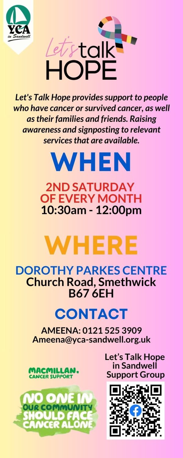 LET'S TALK HOPE - CANCER SUPPORT - DOROTHY PARKES CENTRE - Yemeni ...